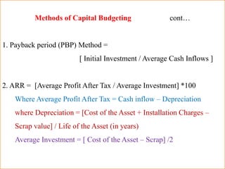 Important Formulas of BEP, Ratio Analysis, Capital Budgeting | PPTX