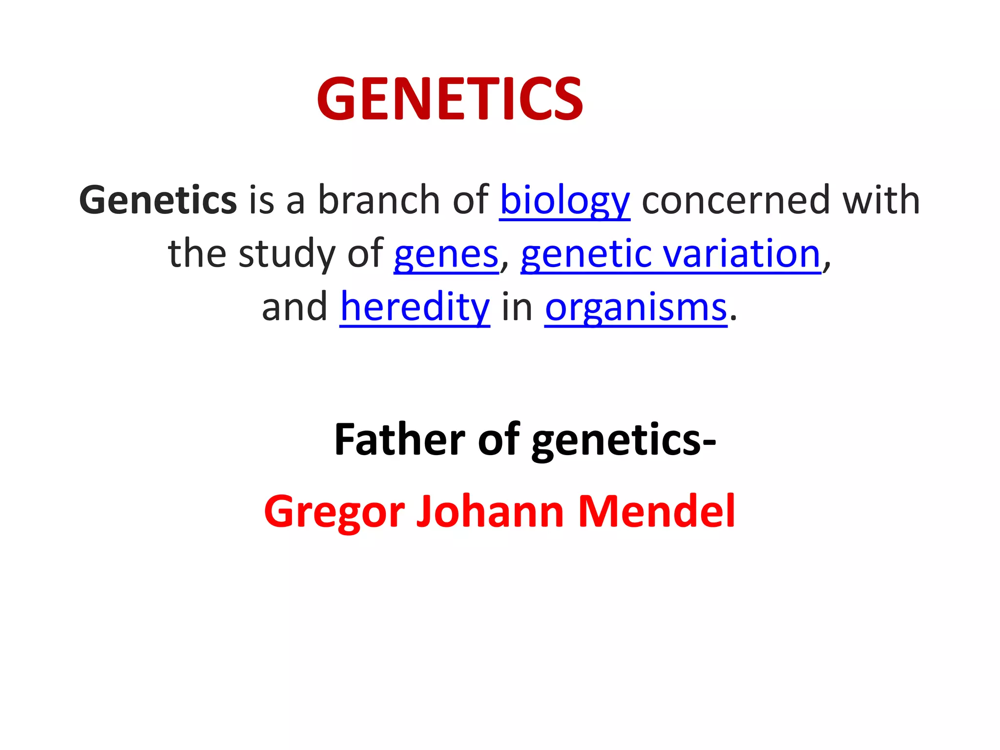 Important genetics terminology | PPTX