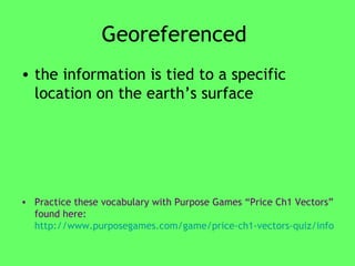 Important GIS Vocabulary | PPT