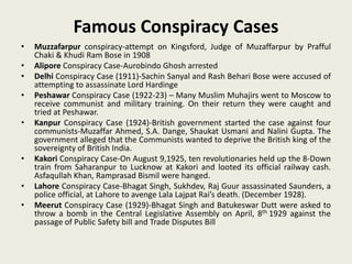 IMPORTANT INCIDENTS & CONSPIRACY CASES IN FREEDOM MOVEMENT.ppt