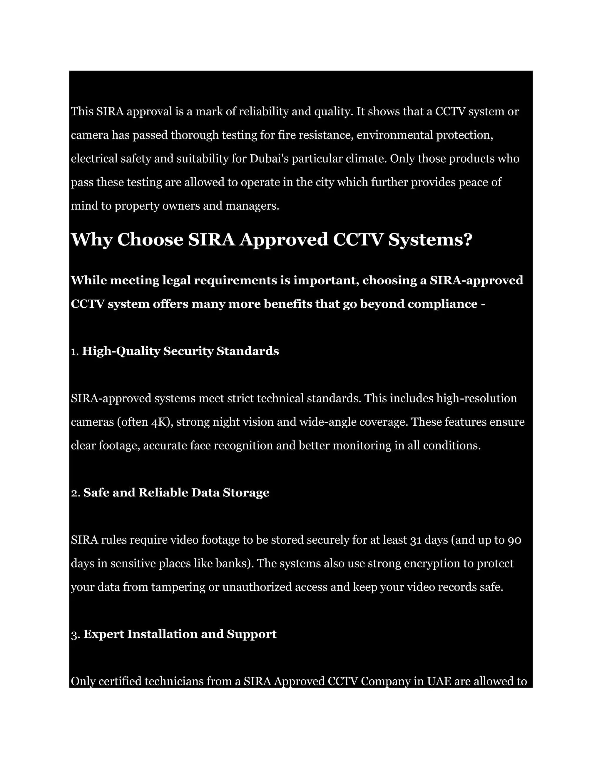 Important Information about SIRA Approved CCTV Systems.pdf