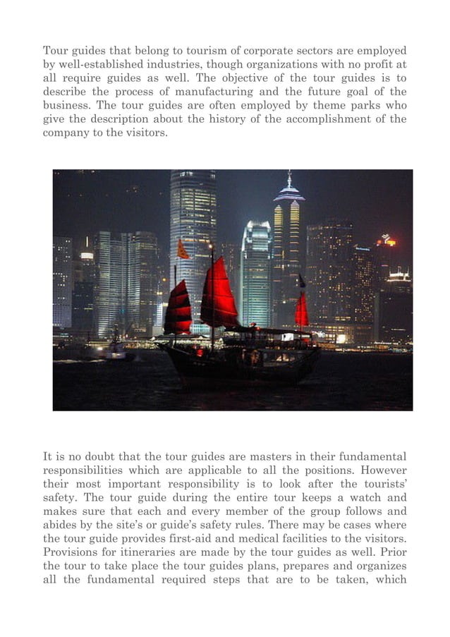 Important information given by tour guides | PDF