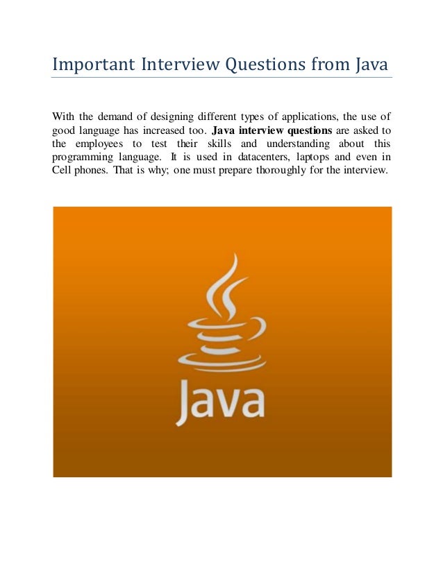 Important Interview Questions From Java important-interview-questions-from-java