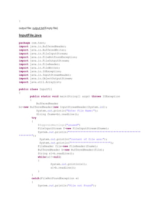 Important java programs(collection+file) | PDF
