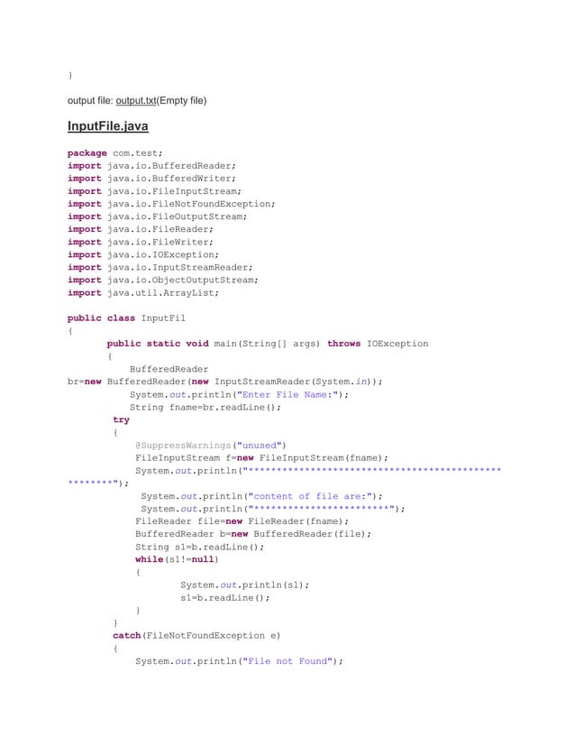 Important java programs(collection+file) | PDF