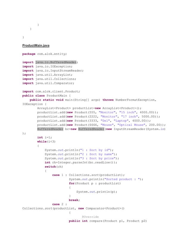 Important java programs(collection+file) | PDF