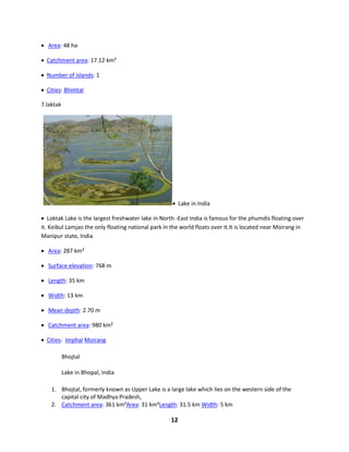 Important lakes of india. bhaskar converted | PDF