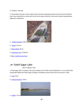 Important lakes of india. bhaskar converted | PDF