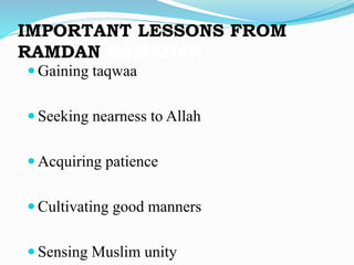Important lession from ramzan | PPTX
