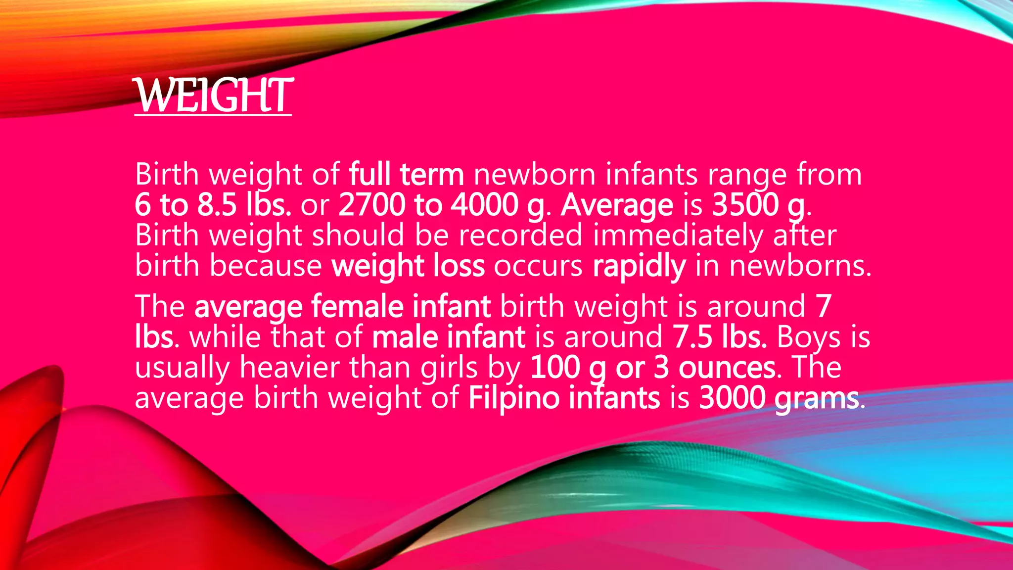 Important measurements of a newborn | PPTX