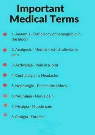 Important medical terms | PPTX