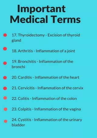 Important medical terms | PPTX