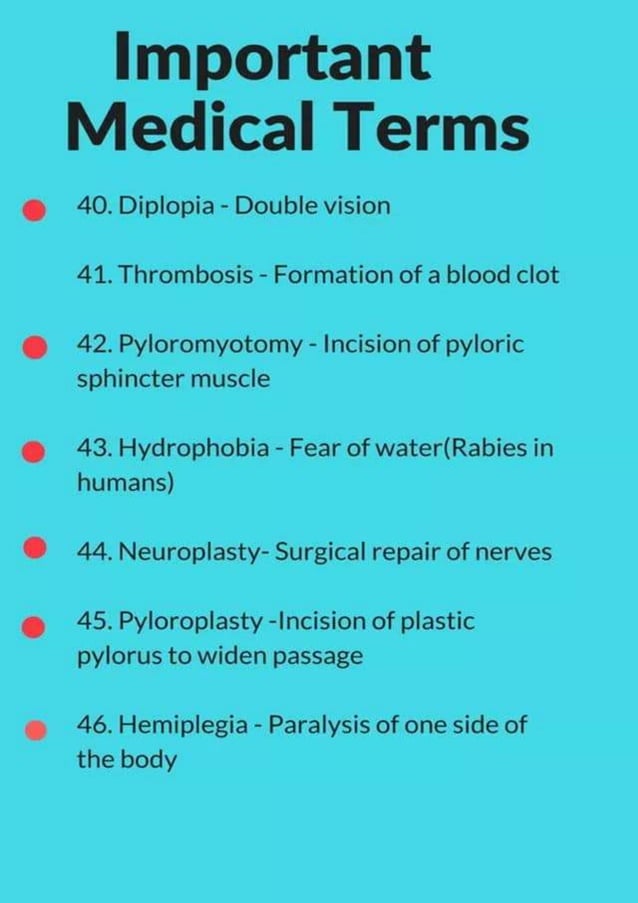 Important medical terms | PDF