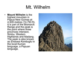 Important mountains of the world | PDF