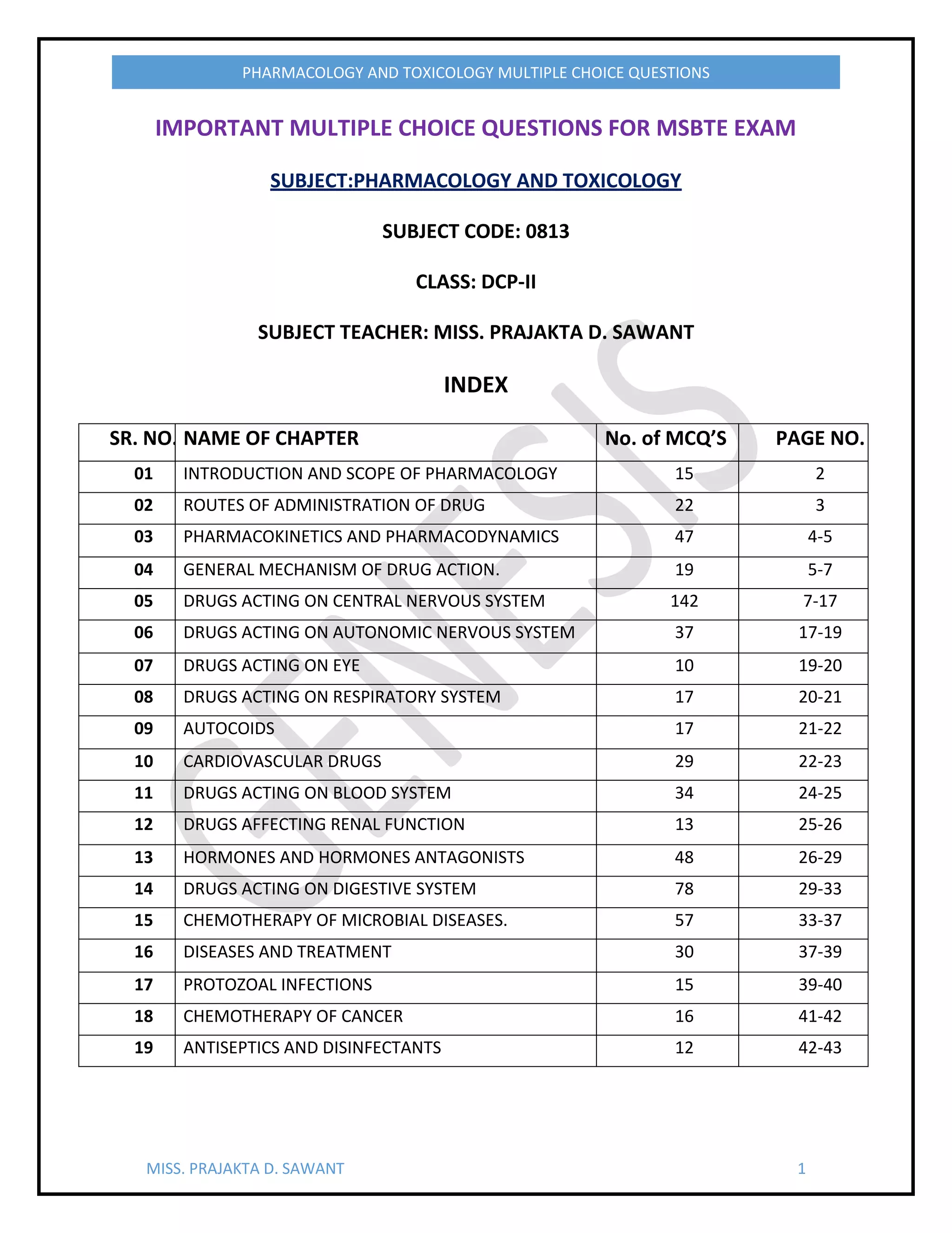Important multiple choice questions for msbte exam | PDF
