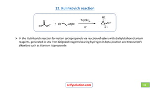 Important name reaction for csir net and gate chemistry | PPTX