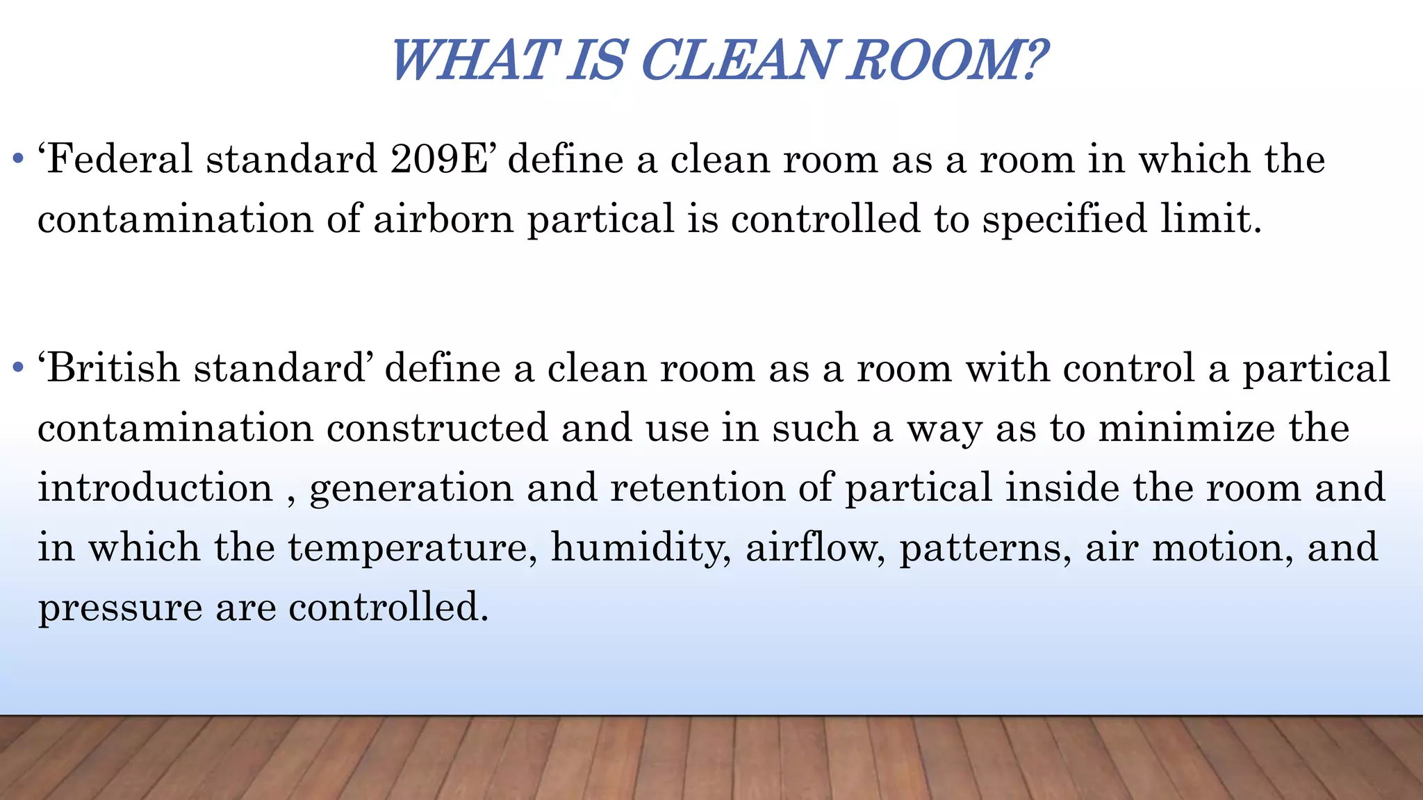 Important of clean room and hvac system | PPTX