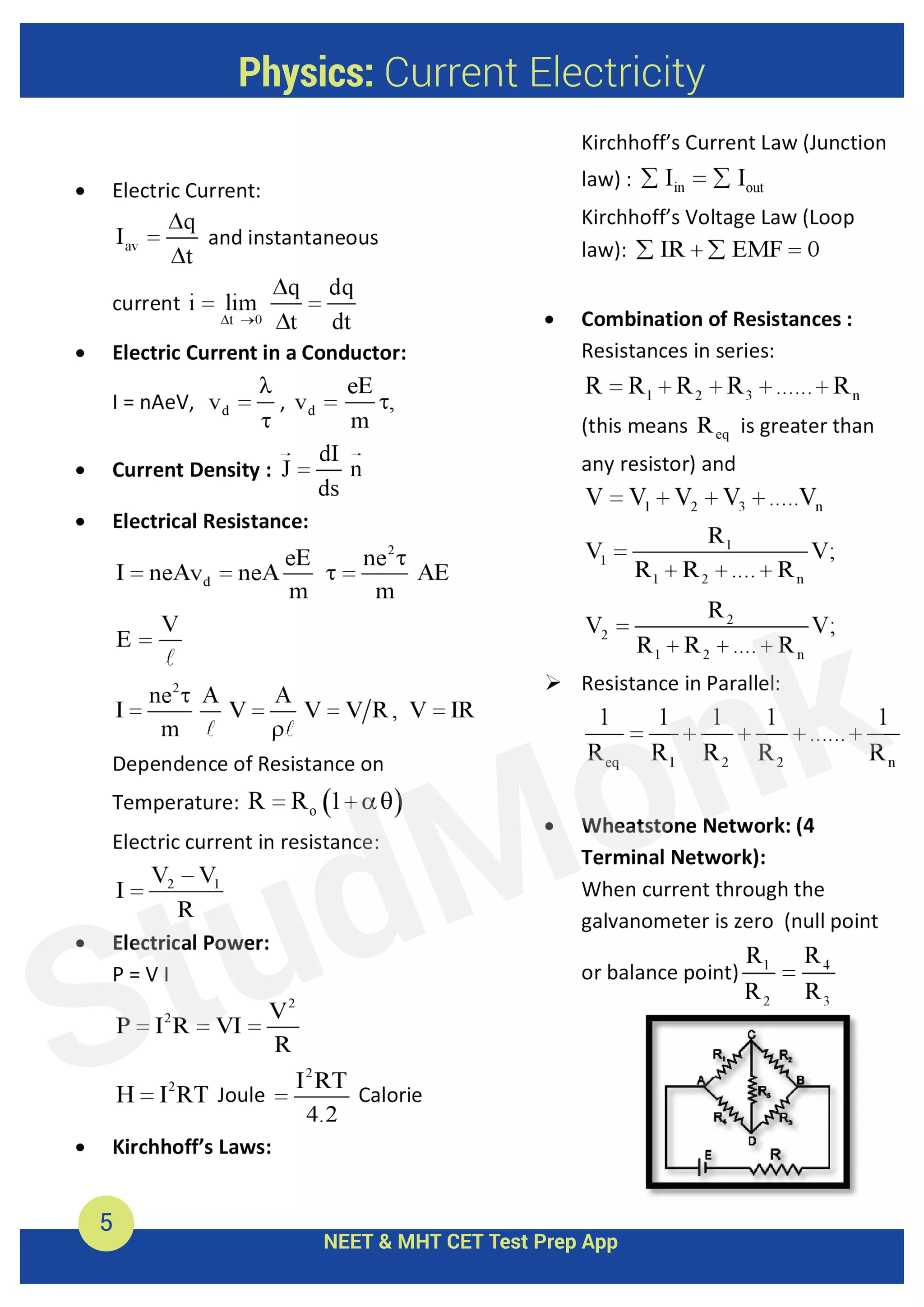 Important Formulas PDF for Physics | Mathematics- StudMonk | PDF