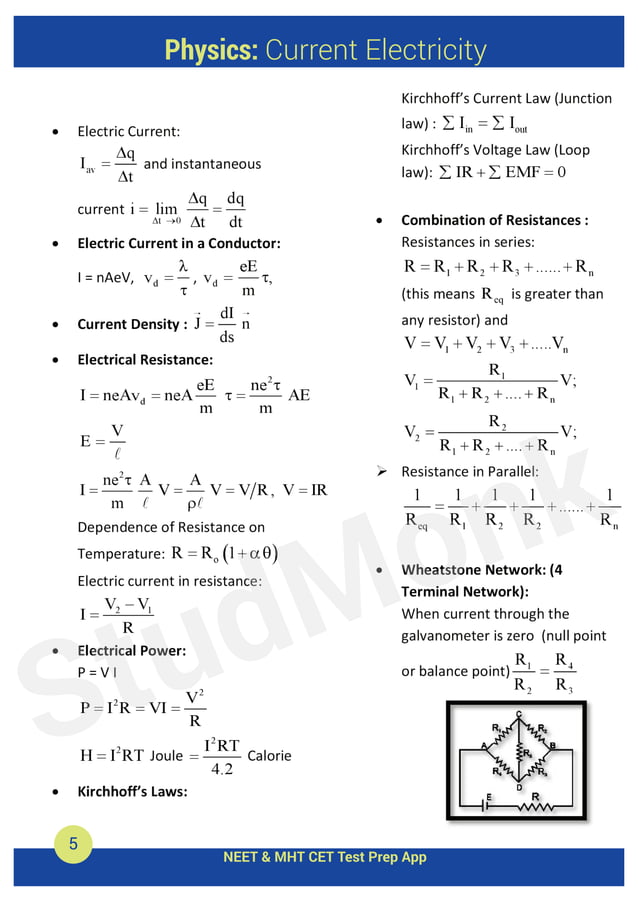 Important Formulas PDF for Physics | Mathematics- StudMonk | PDF