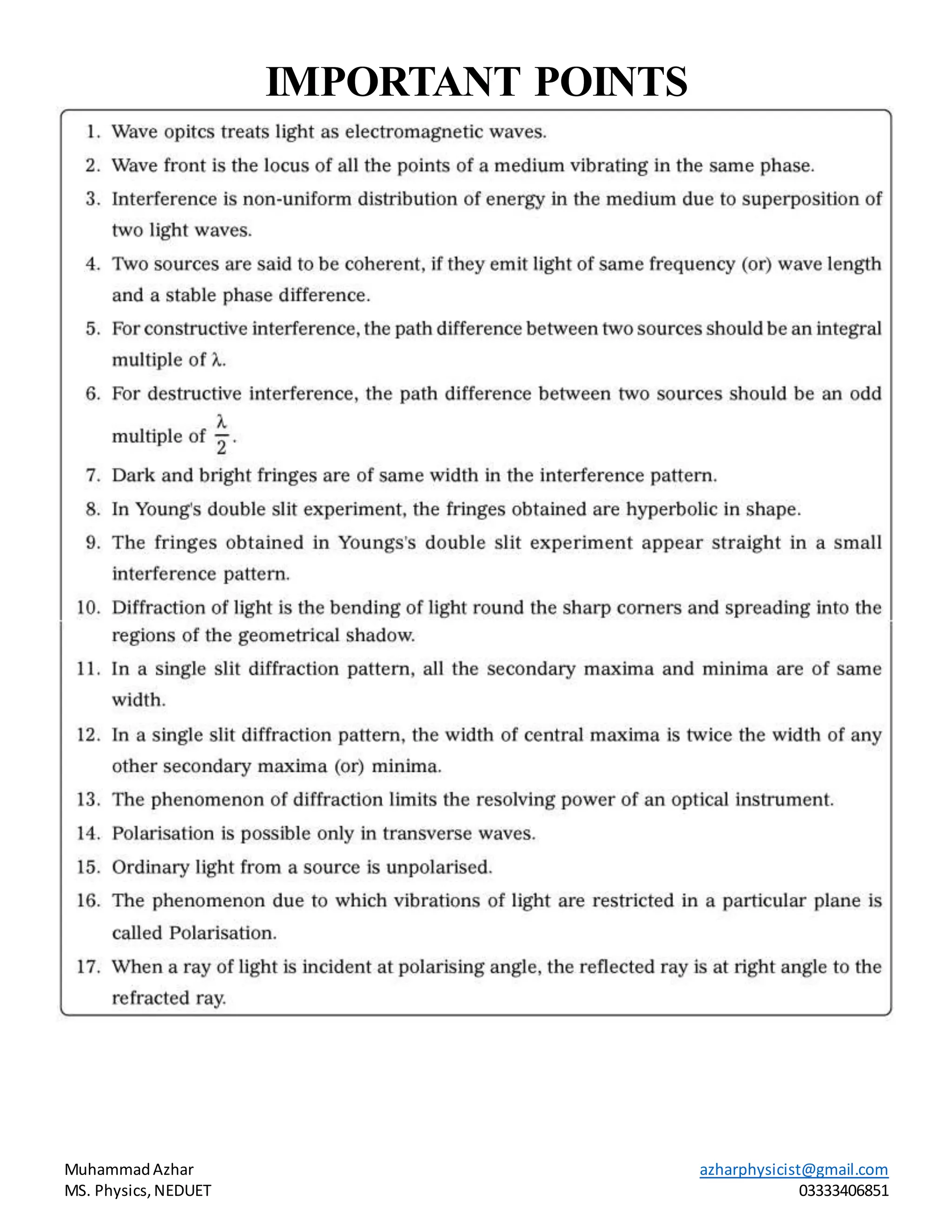 Important points | PDF