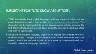 Important Points to Know About TOEFL | PPT