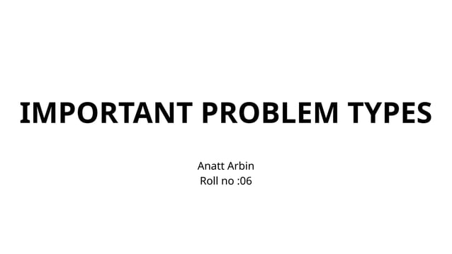 Important problem types for study .pptx