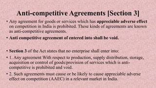 Important provisions of competition act, 2002 | PPTX