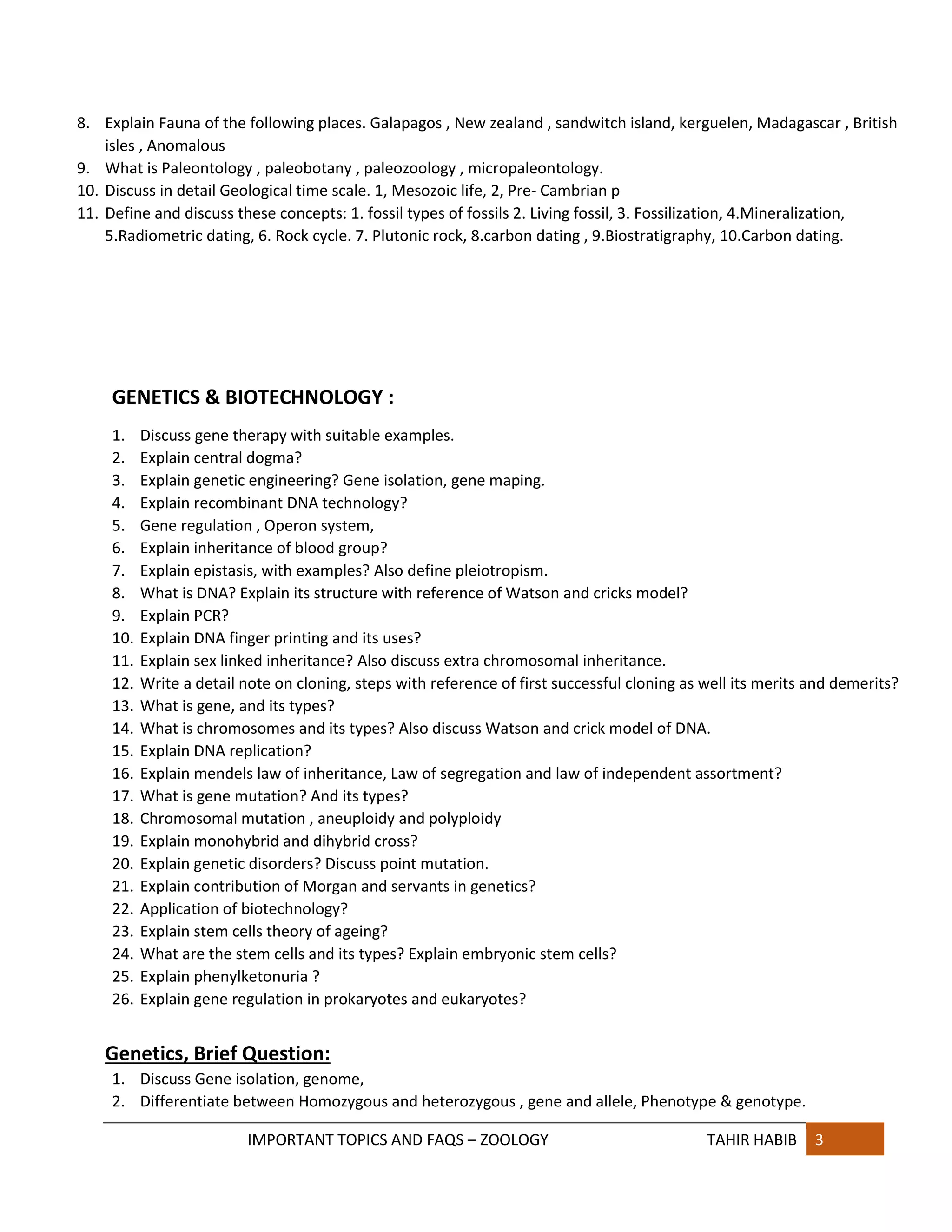 Important questions of Zoology, wildlife, zoogeography , Biochem, cell ...