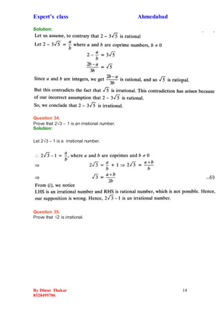 Important questions for class 10 maths chapter 1 real numbers with ...