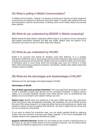 Important questions on mobile computing | PDF