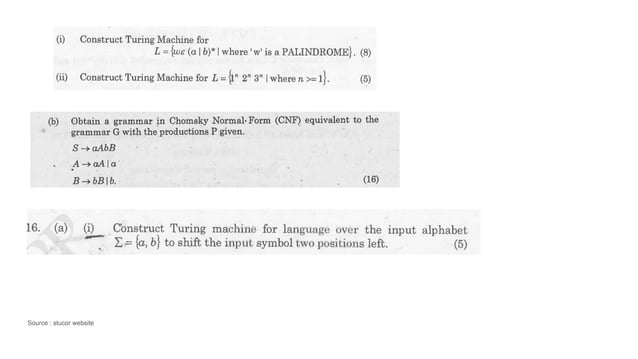 Important Questions For Theory Of Computation | PDF
