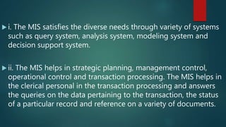 Important roles of the Management information system in business | PPTX ...