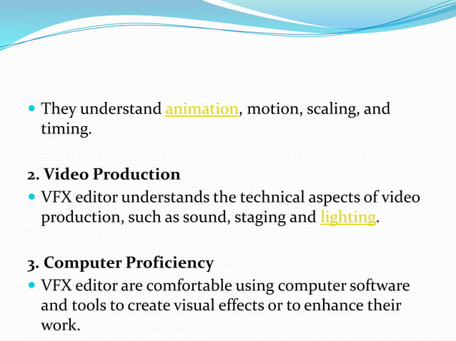 Important Roles of Visual Effects Editor | PPTX
