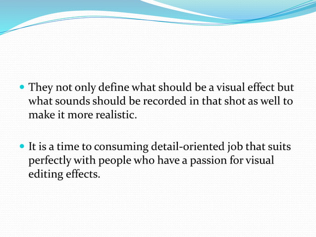 Important Roles of Visual Effects Editor | PPTX