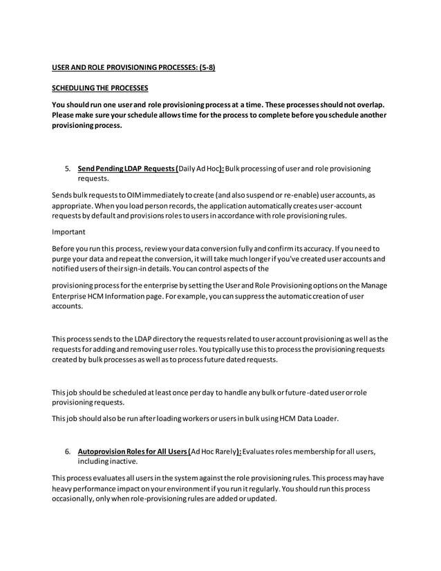 Important scheduled processes list in fusion hcm | DOCX | Databases | Computer Software and ...