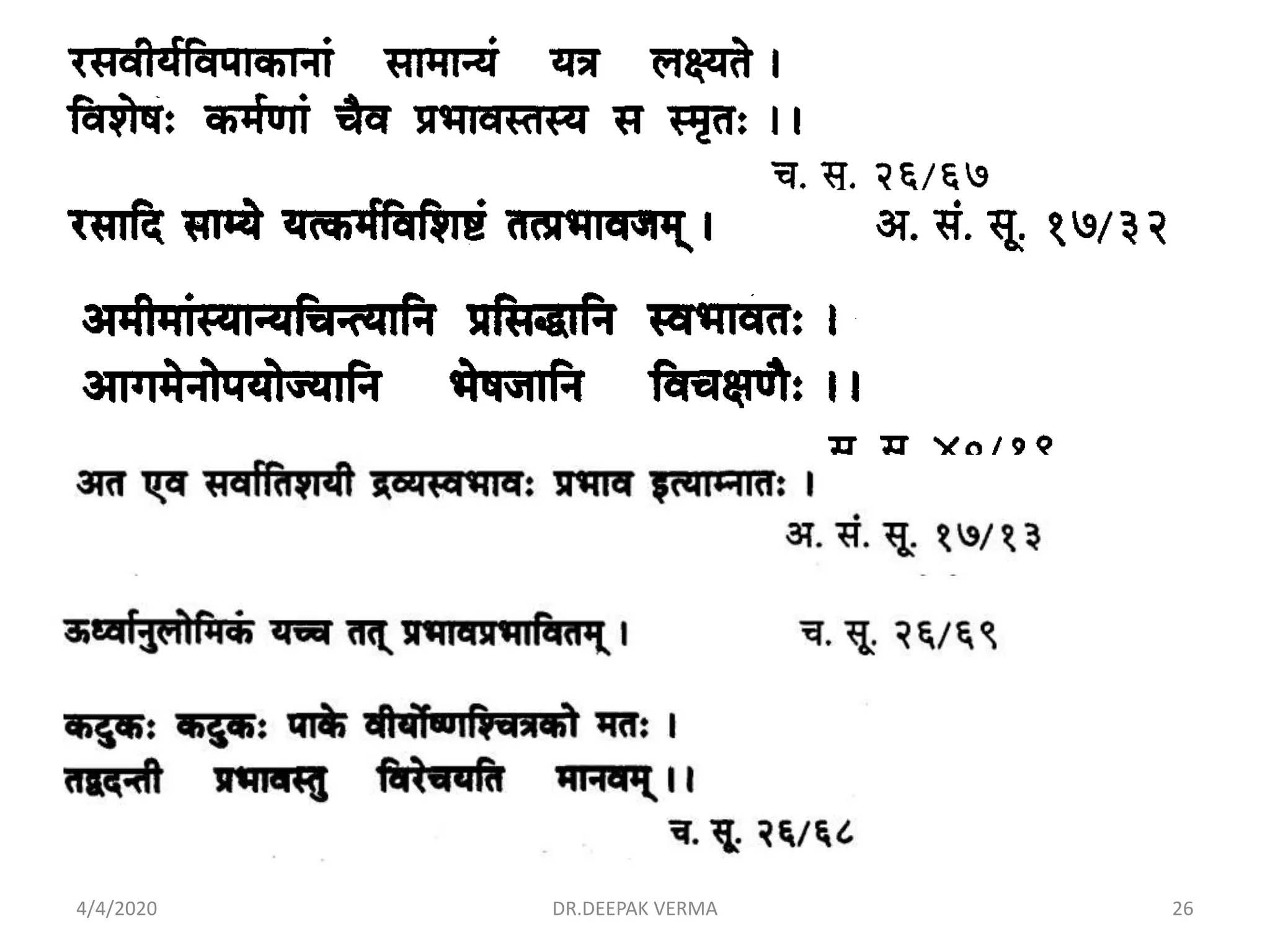 Important shloka of dravyaguna | PPTX