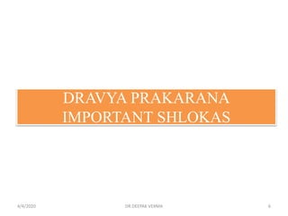 Important shloka of dravyaguna | PPTX