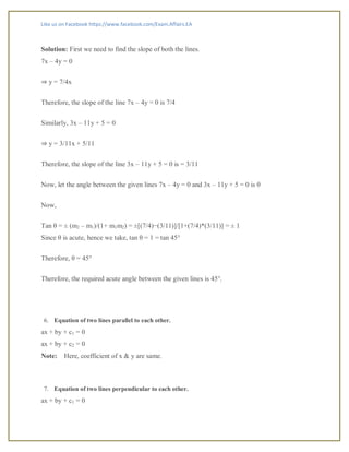 Important short tricks on coordinate geometry | PDF