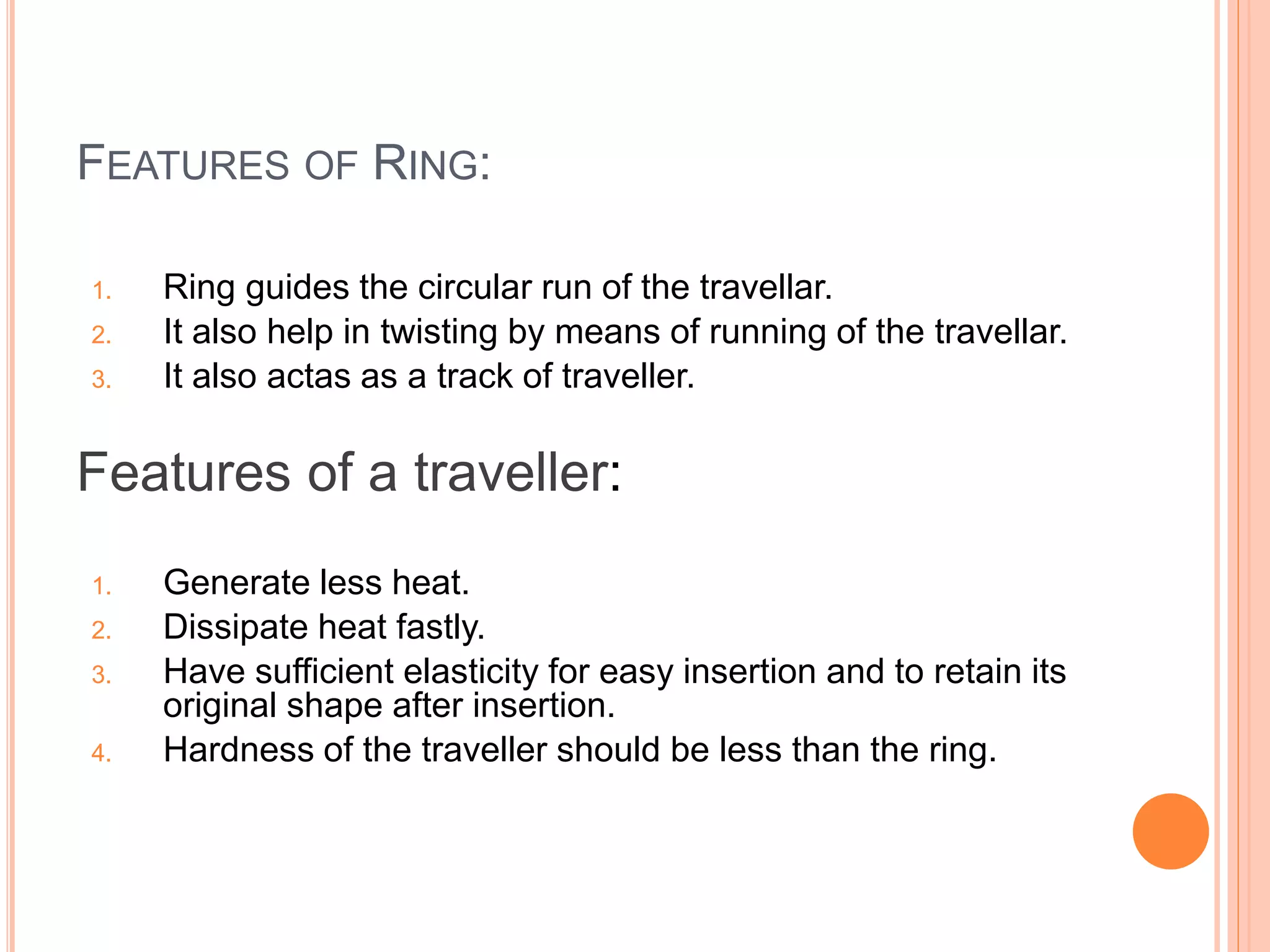 Important parts on ring frame | PPTX