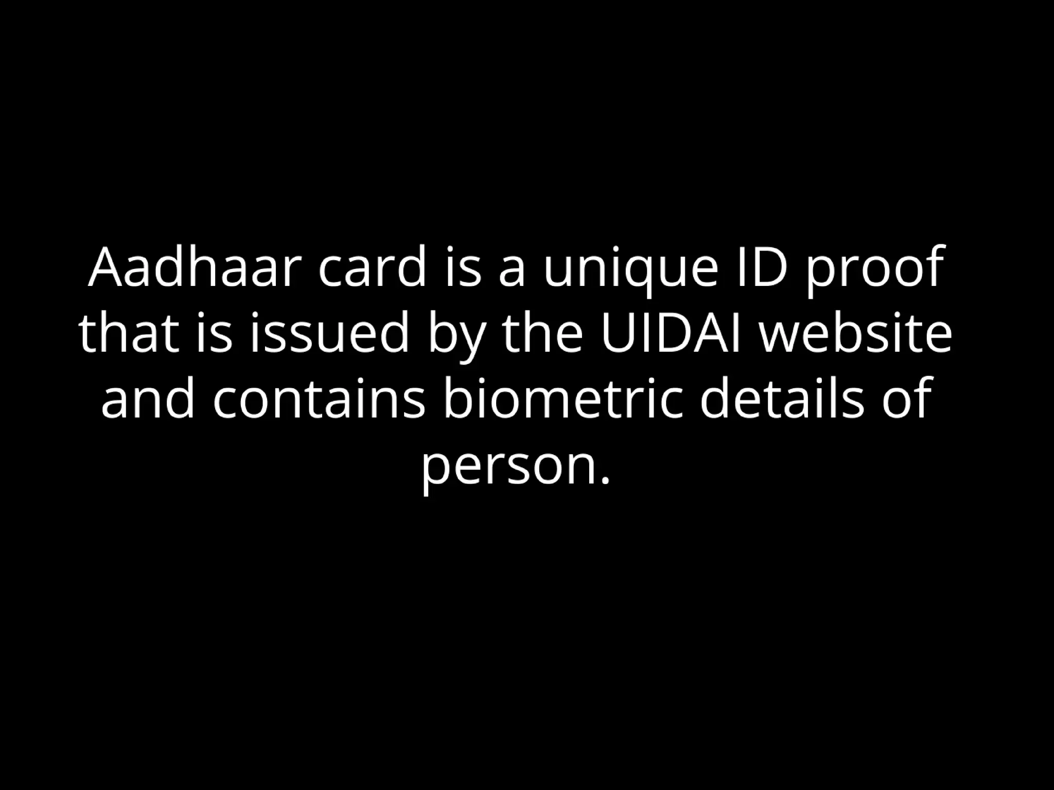 Important Steps for Aadhar Card Verification | PPT