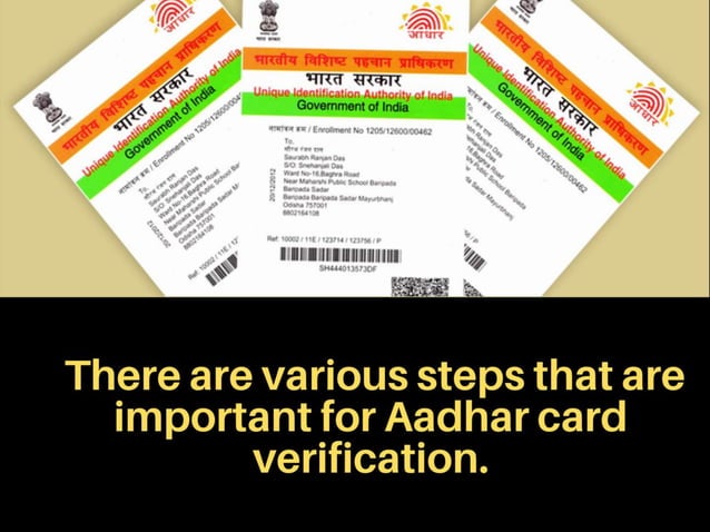 Important Steps for Aadhar Card Verification | PPT