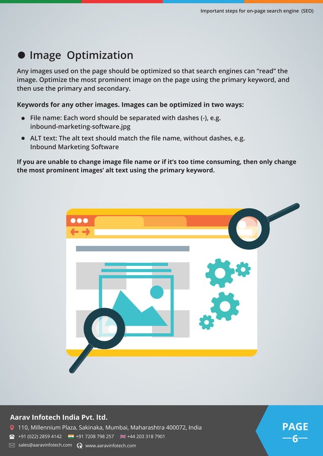 Website Optimization - Important Steps For On-Page SEO | PDF