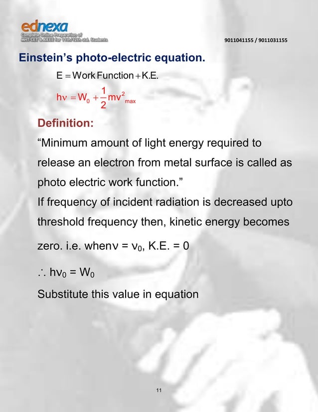 Important Summary JEE Main Physics - Electrons and Photons | PDF