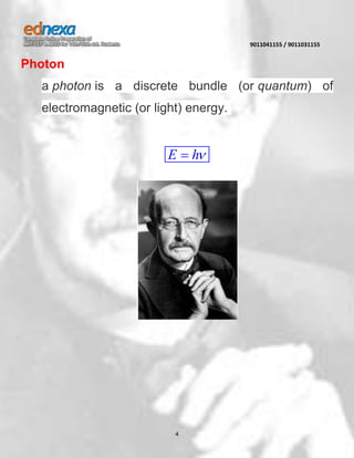 Important Summary JEE Main Physics - Electrons and Photons | DOCX