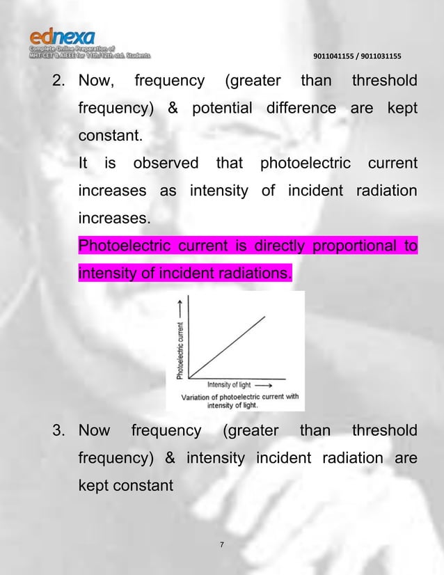 Important Summary JEE Main Physics - Electrons and Photons | PDF
