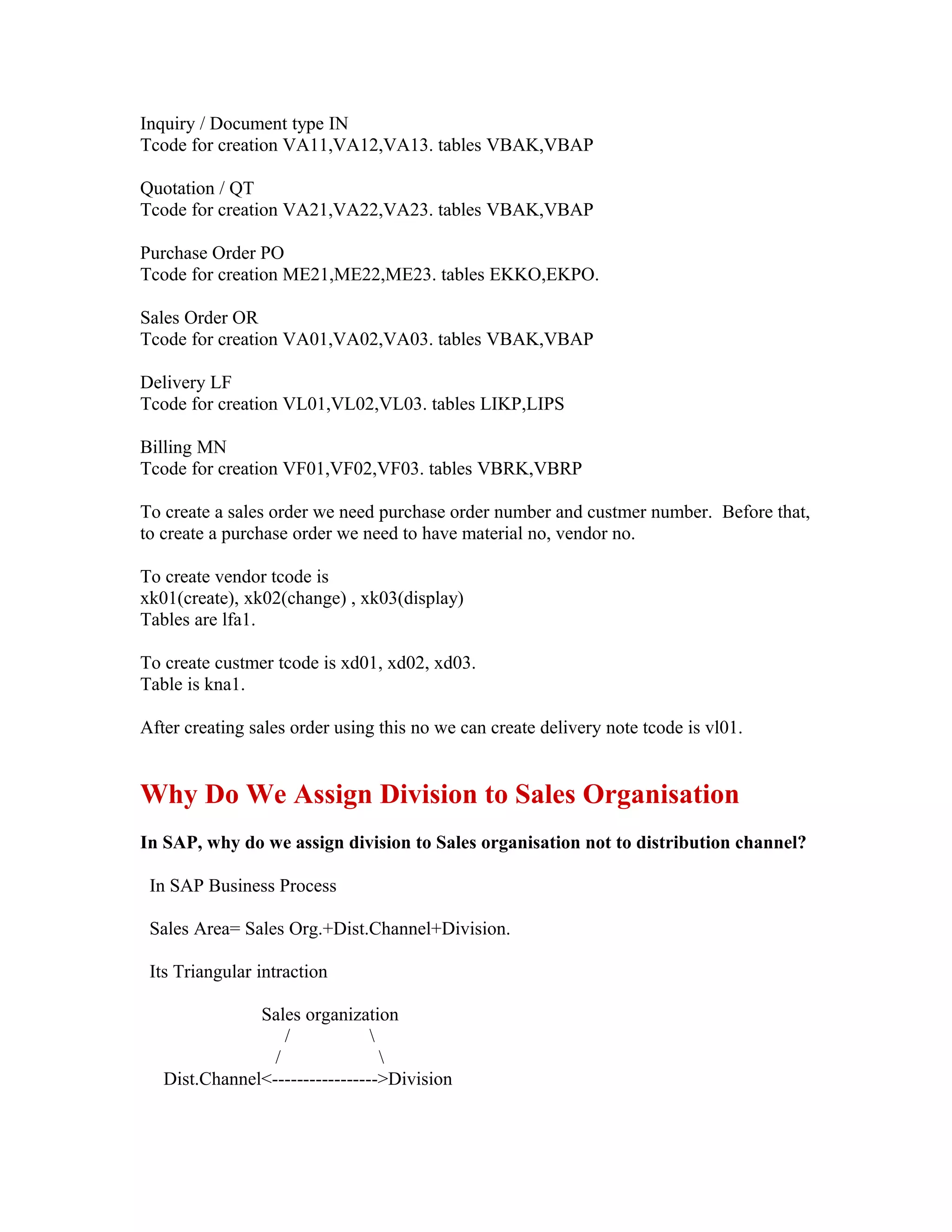 Important tables for sap sd | DOC