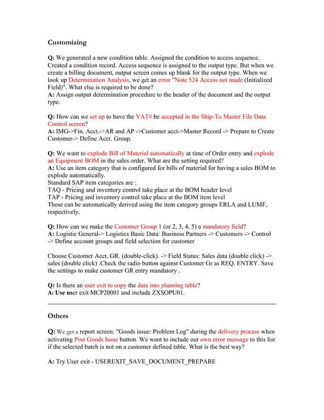 Important tables for sap sd | PDF