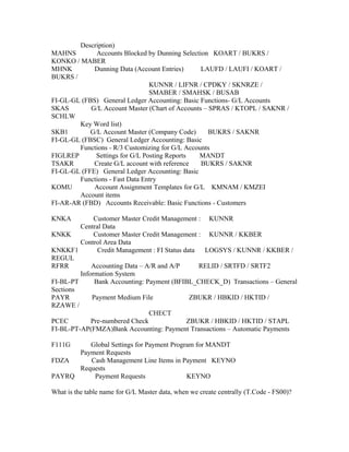 Important tables in sap fi | DOC