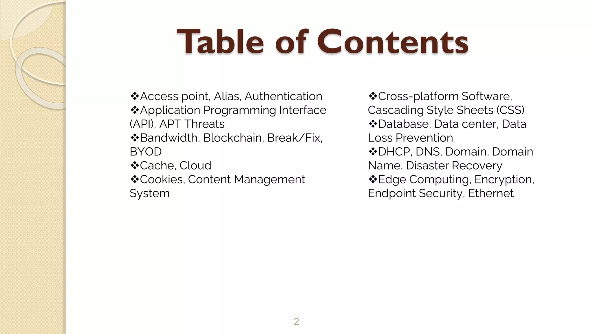 Important Terminology for the Users of Web-based Services | PPT