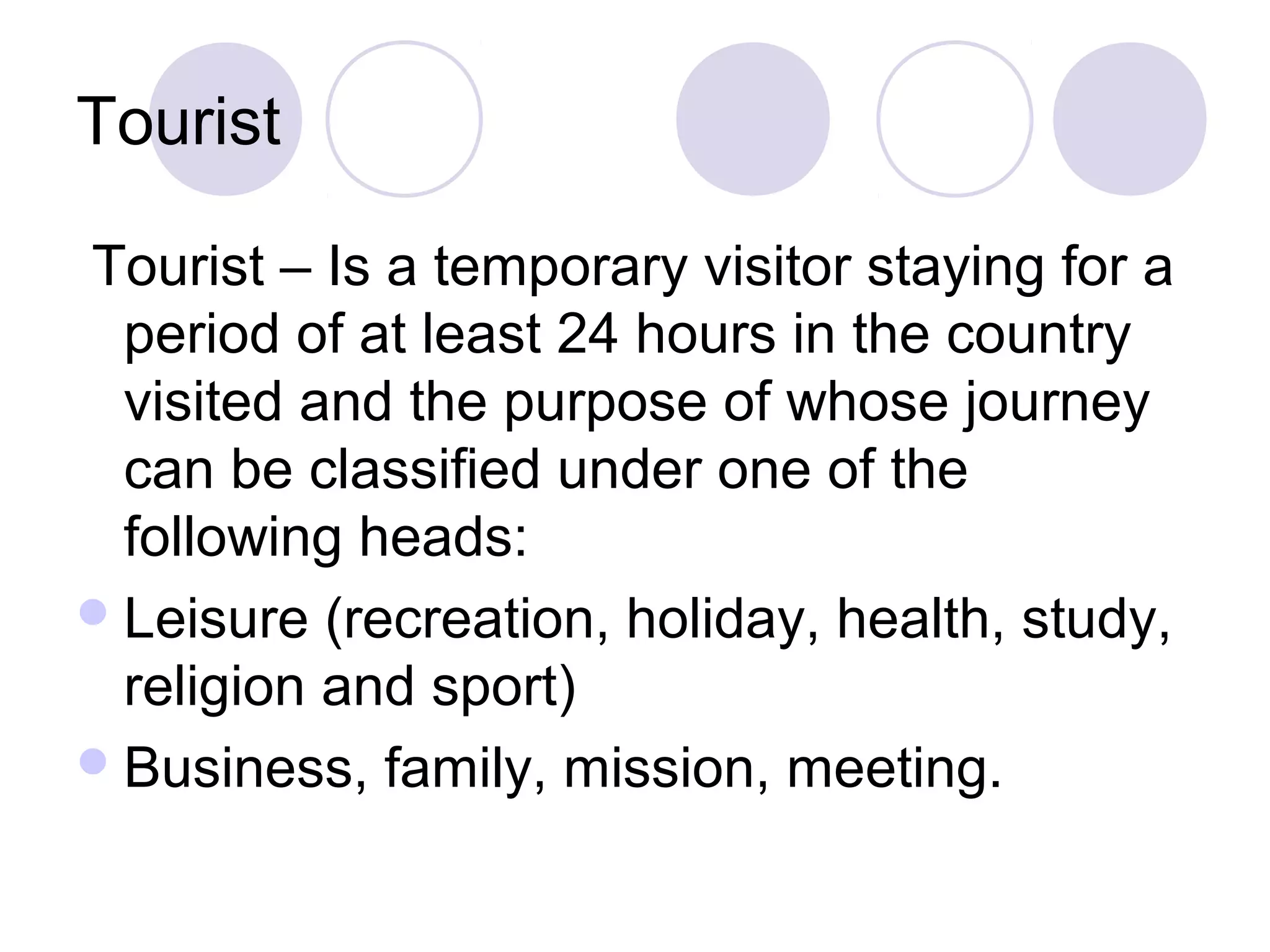 Important terminology in tourism | PPT